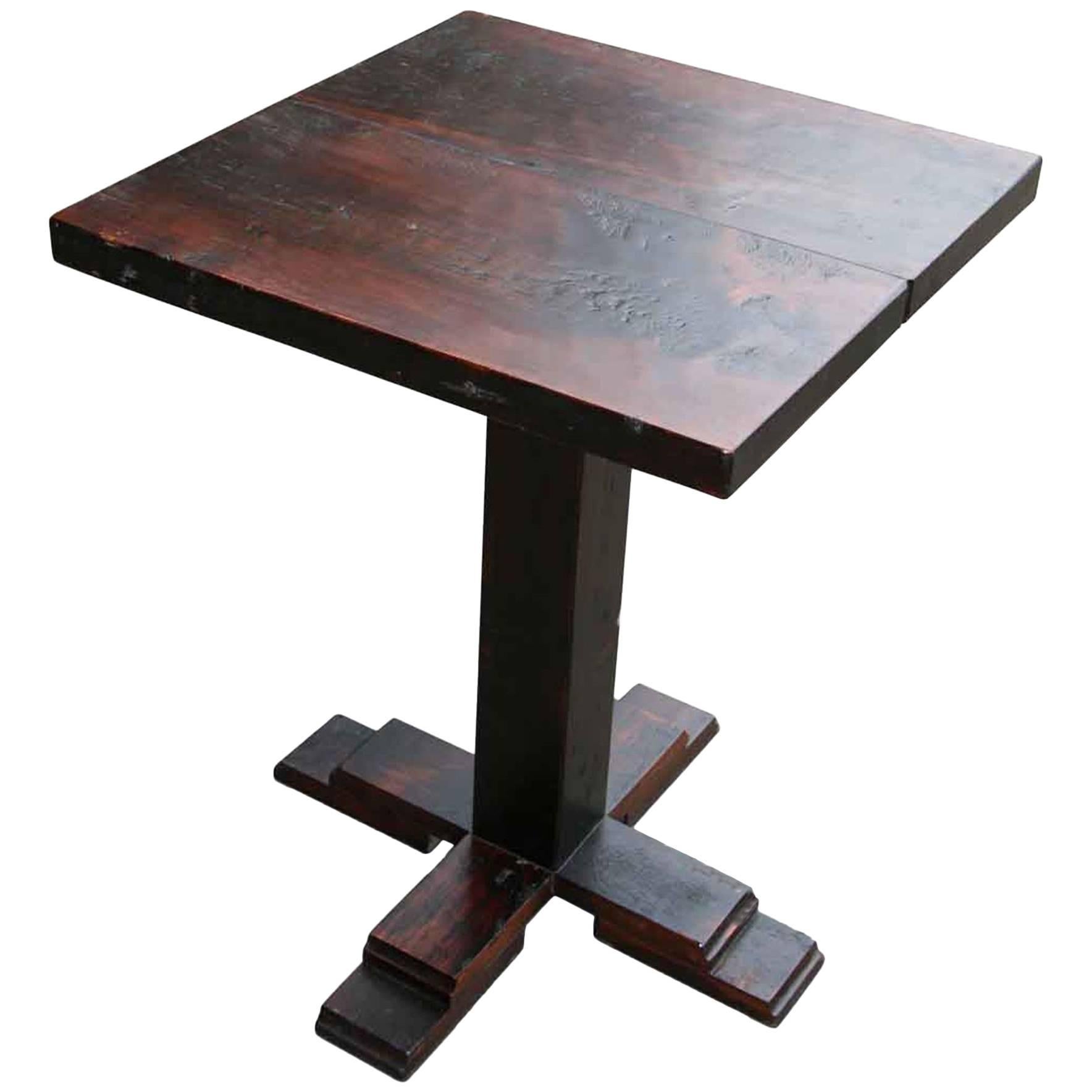 Customizable Handcrafted Wooden Bistro Table For Sale at 1stDibs