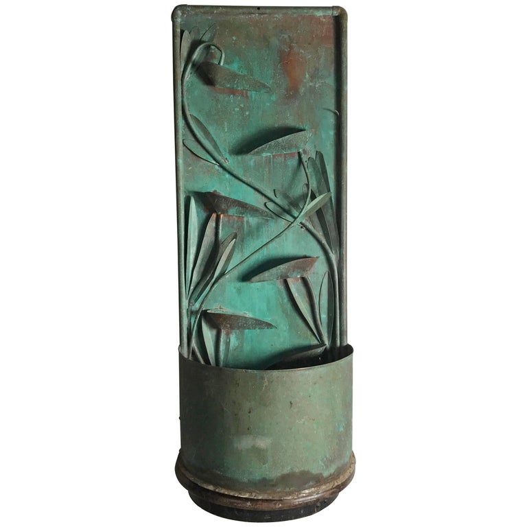 Modernist Hanging Copper Water Fountain Sculpture, Amazing Form and ...