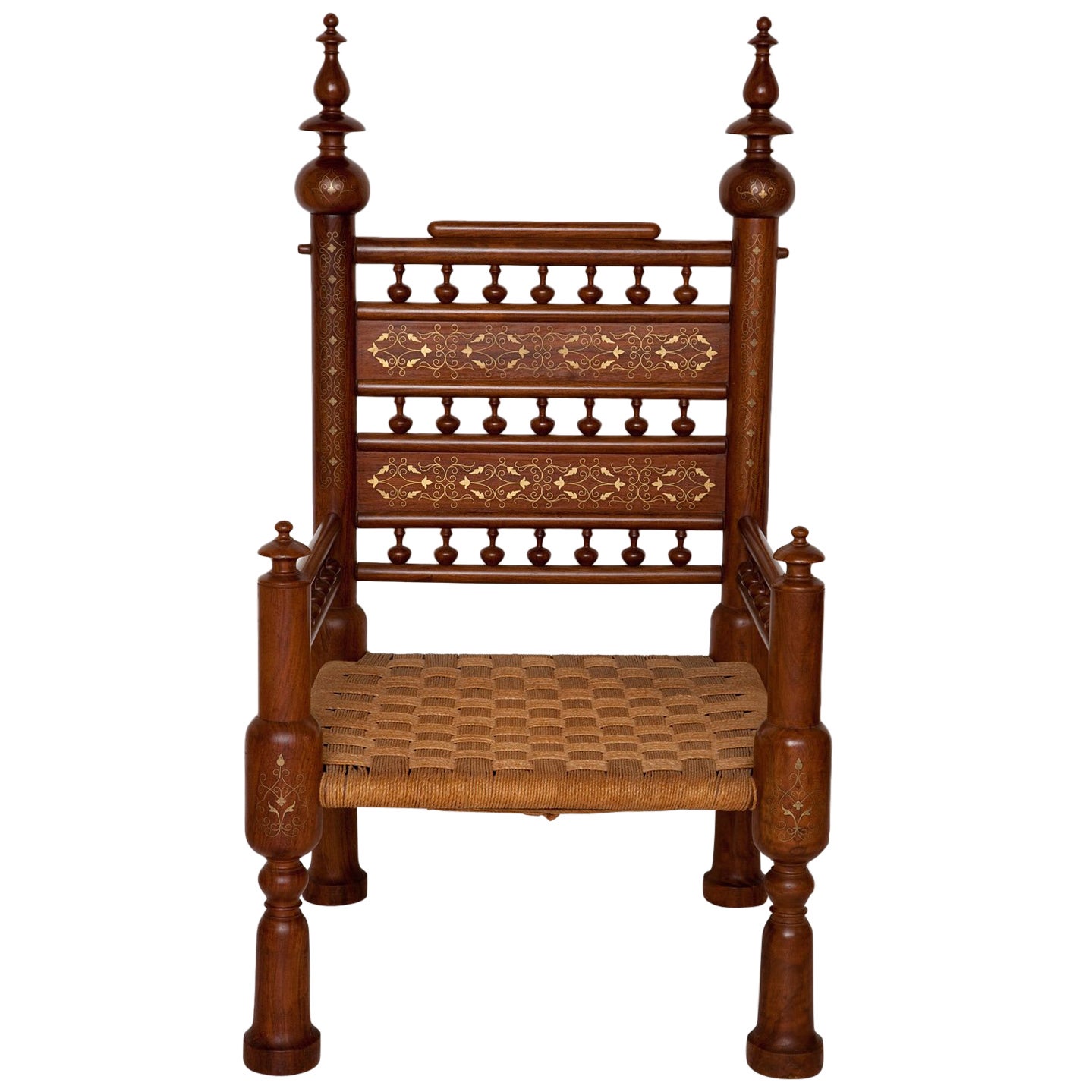 Middle Eastern Arabian Syrian Moorish Royal Throne Armchairs at 1stDibs