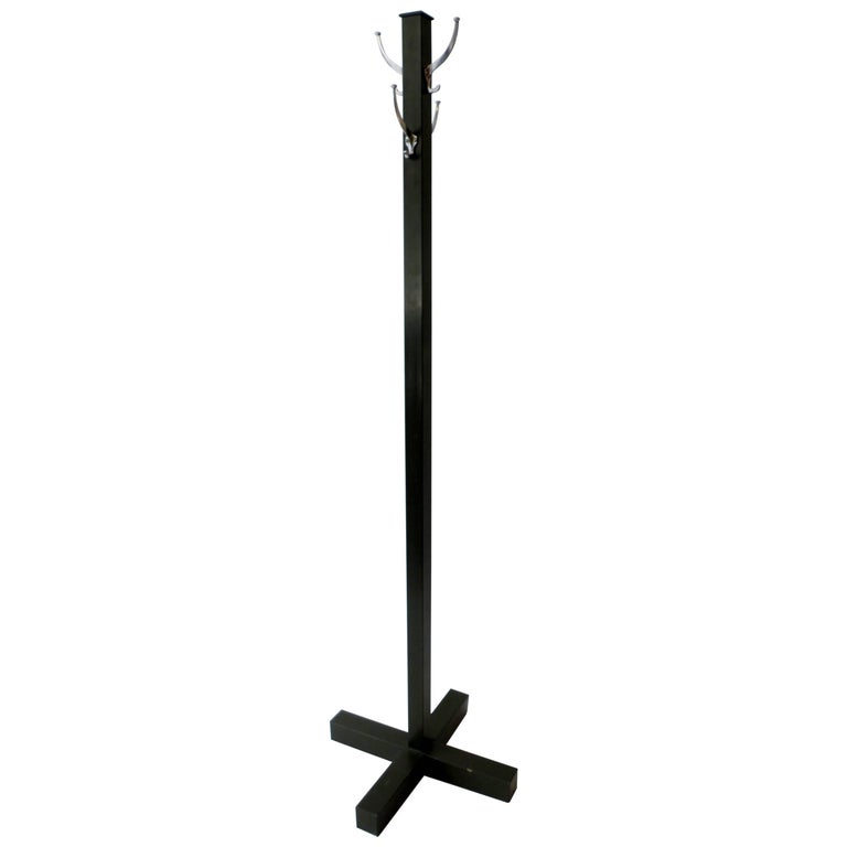 Globe Wernicke Industrial Metal Stand Coat Rack US Army at 1stDibs