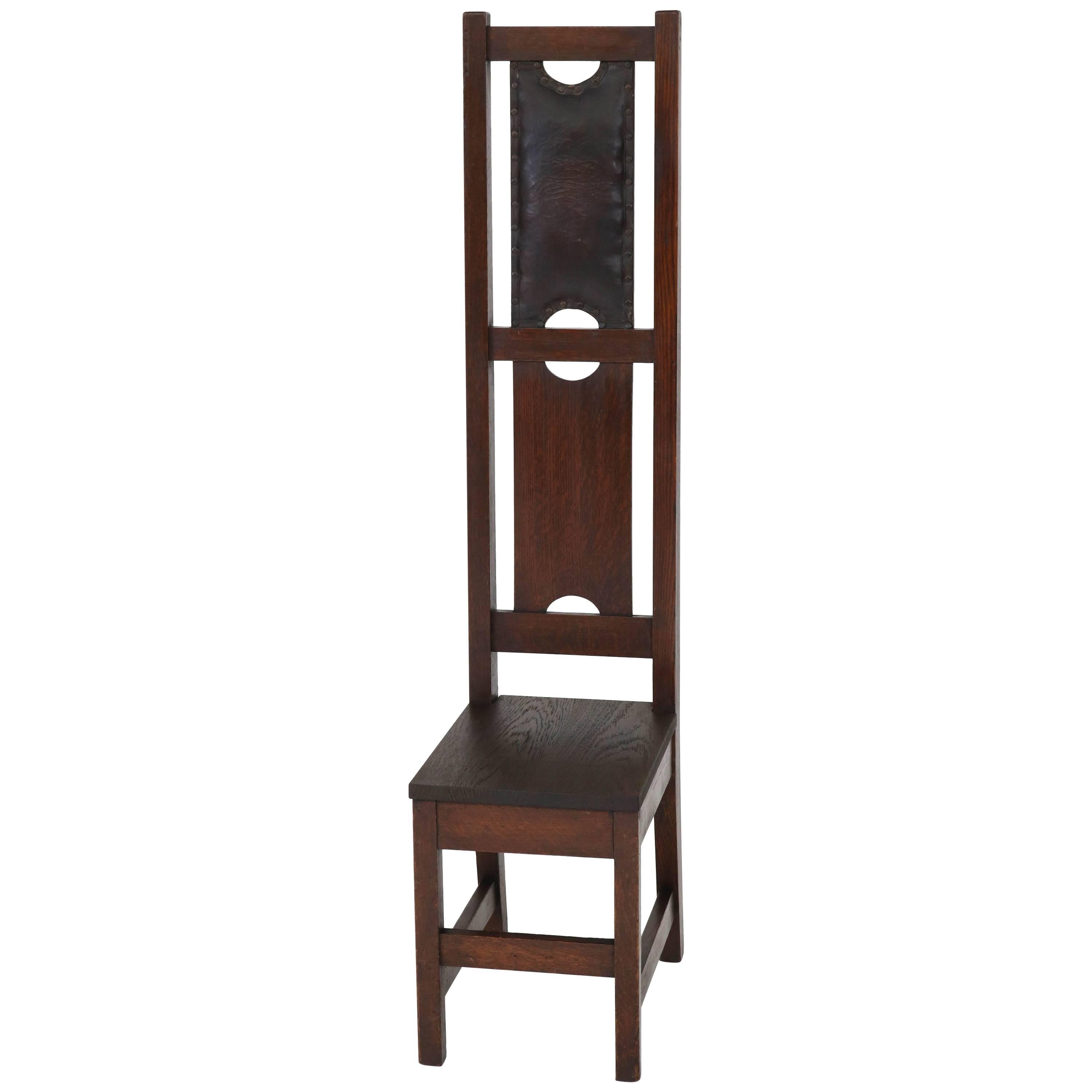 Oak Arts and Crafts High Back Chair, 1900s at 1stDibs | arts and crafts ...