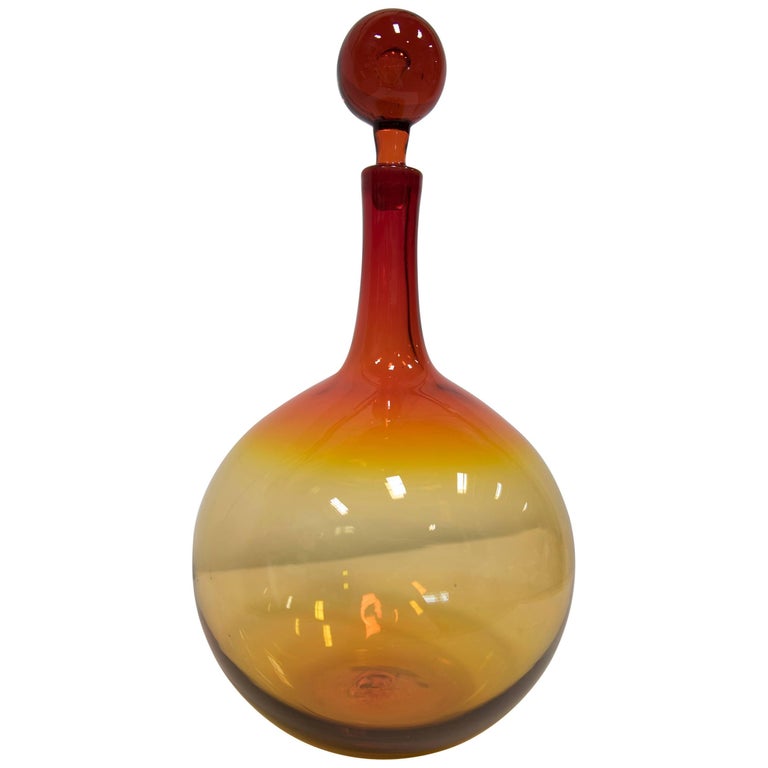 Blenko Glass Decanter by Wayne Husted at 1stDibs