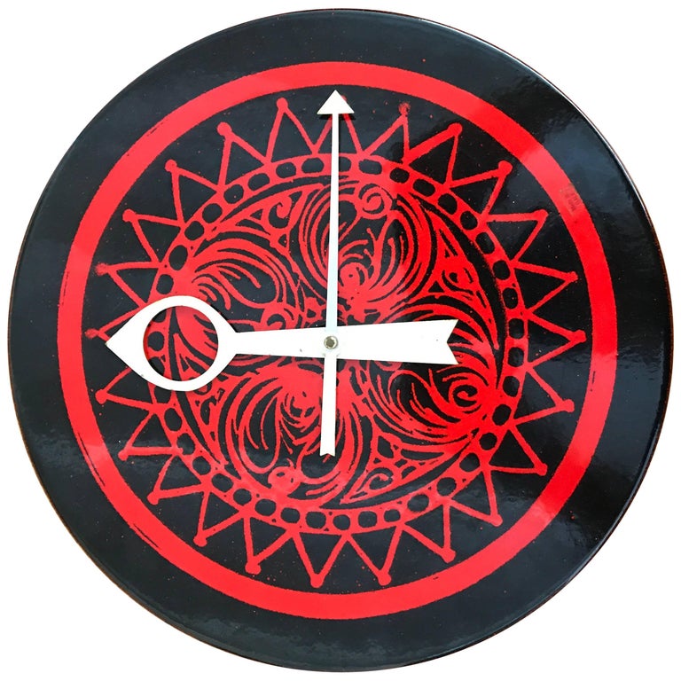 Rare Glaze Meridian Clock by Alvino Bagni and George Nelson for Howard ...