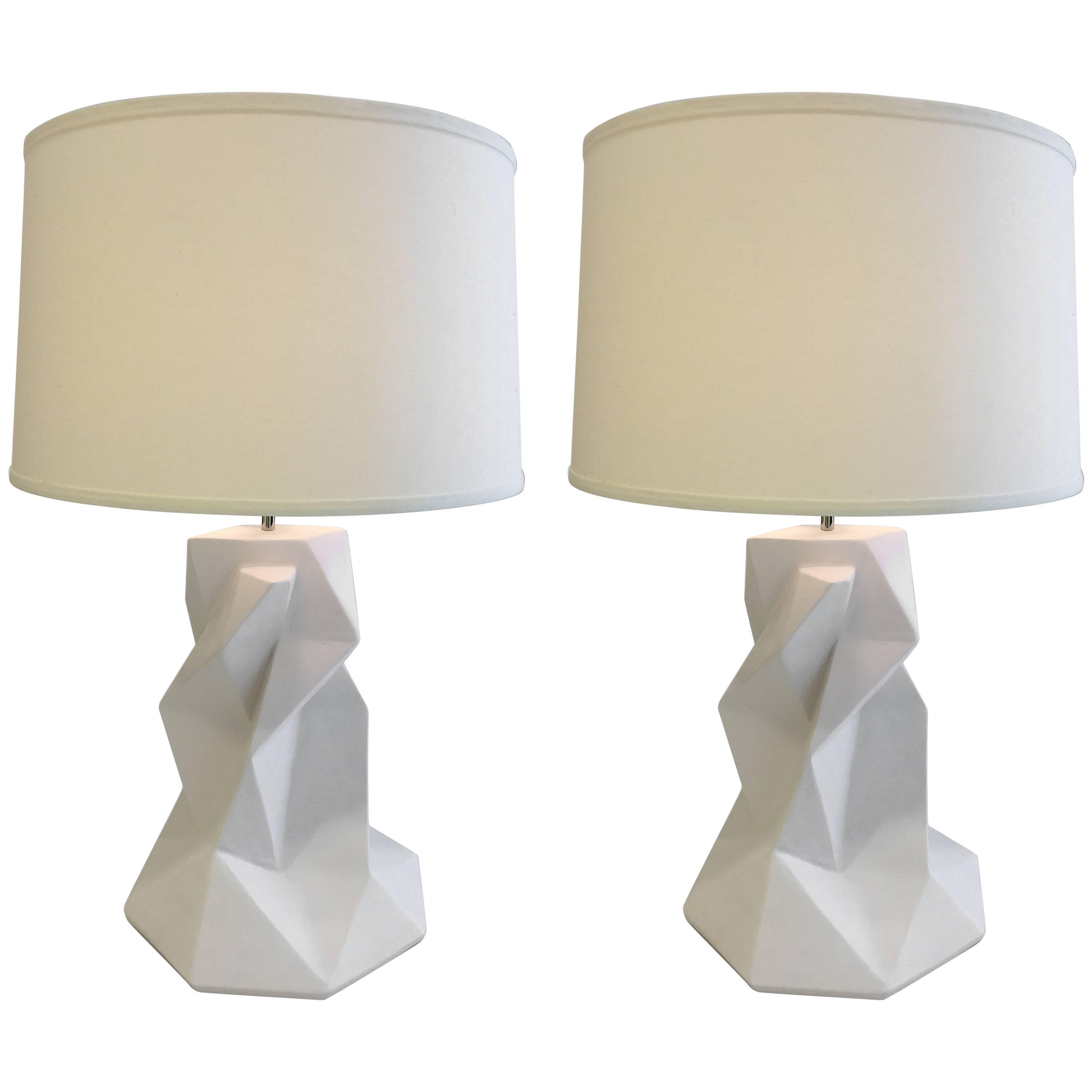 "Blackboro" Cubist Plaster Lamps For Sale at 1stDibs | stephen antonson ...