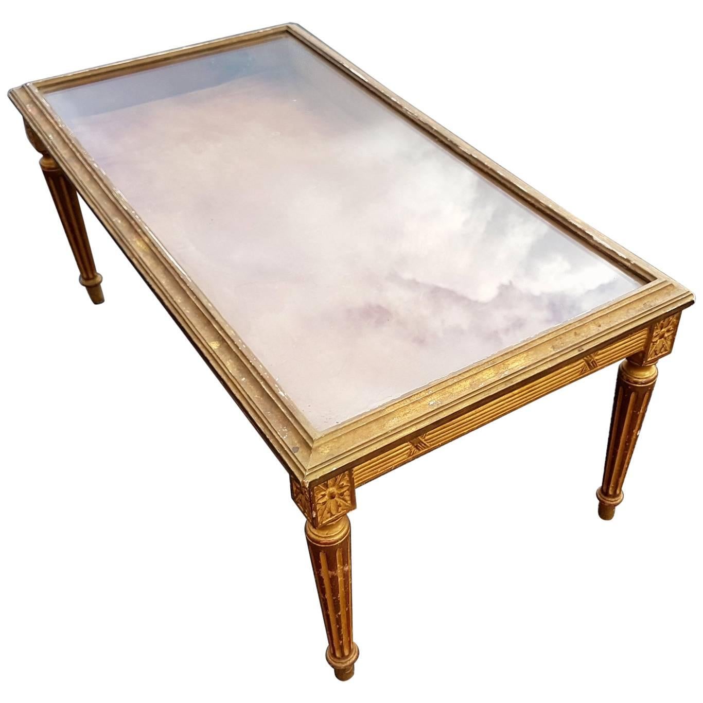 Gilt Display Coffee Table at 1stDibs
