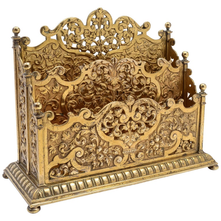 Victorian Brass Letter Rack, circa 1890 at 1stDibs