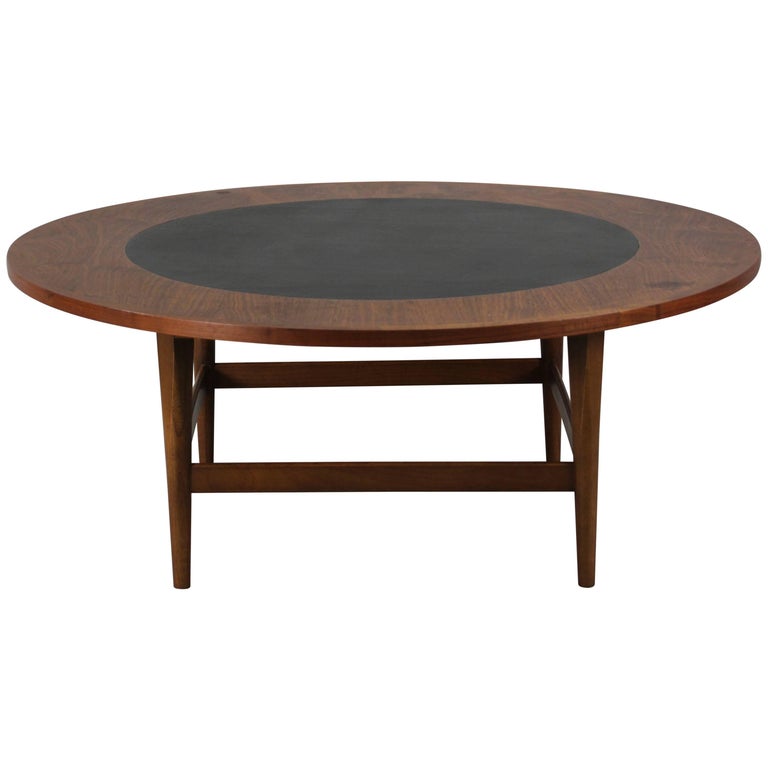 Antique Mid-Century Modern Round Table by Lane at 1stDibs