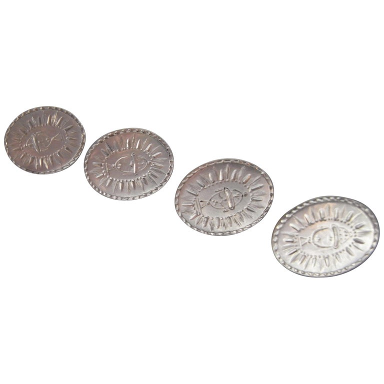 Exceptionally Rare Set of Ten George III Shirt Buttons by Benjamin ...