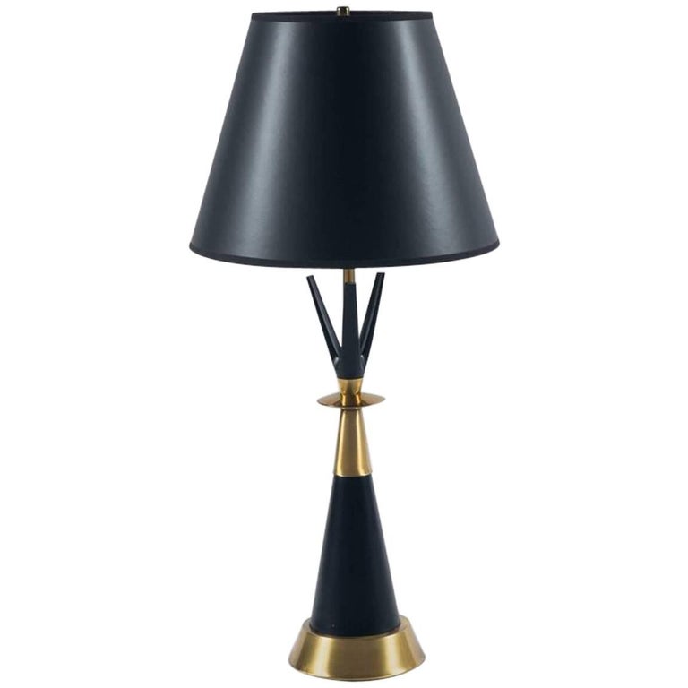 Black Brass Sputnik Atomic Table Lamp For Sale at 1stdibs