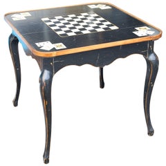 Needlepoint Top Card Table For Sale at 1stdibs