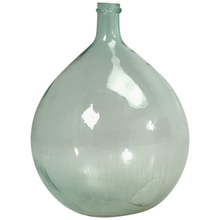 Antique French Demijohn Glass Bottle at 1stDibs