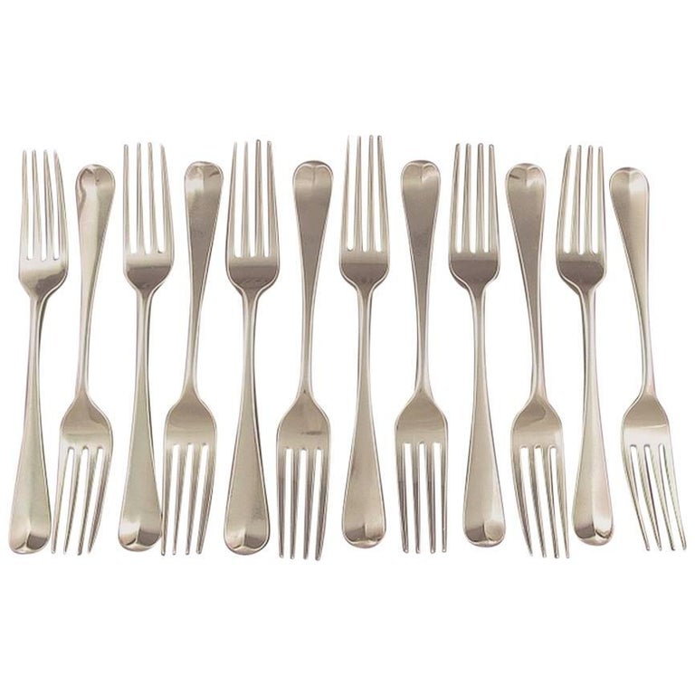 12 George III Old English Dinner Forks For Sale at 1stDibs