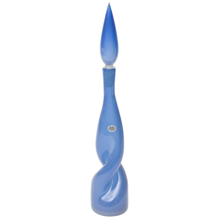 Italian Murano Midcentury Seguso Decanter Bottle with Original Stopper ...