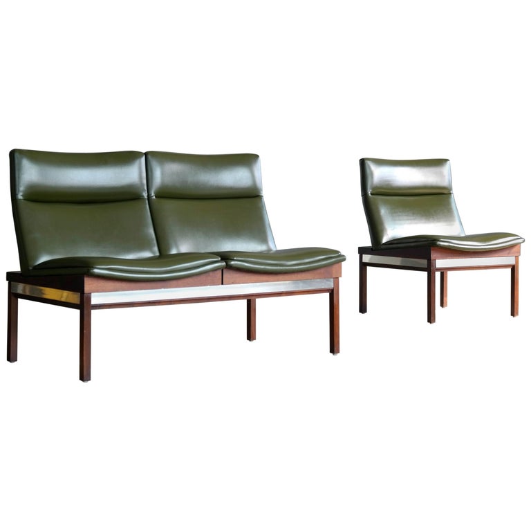 Arthur Umanoff Walnut Modular Sofa and Chair Set for Madison Furniture ...