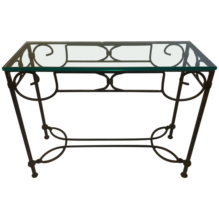 Wrought Iron Console Table at 1stdibs