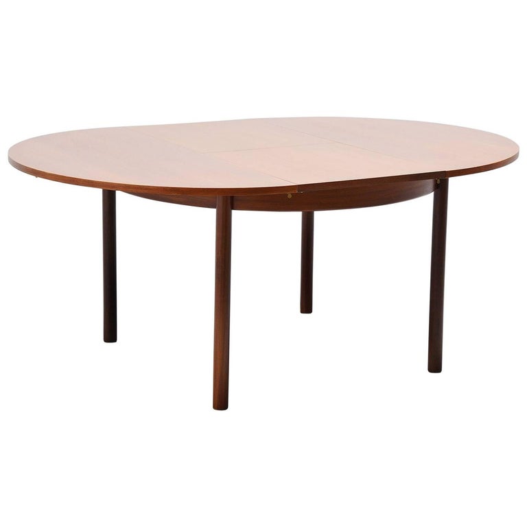 Teak Danish Oval Dining Table, Denmark, 1960 at 1stDibs