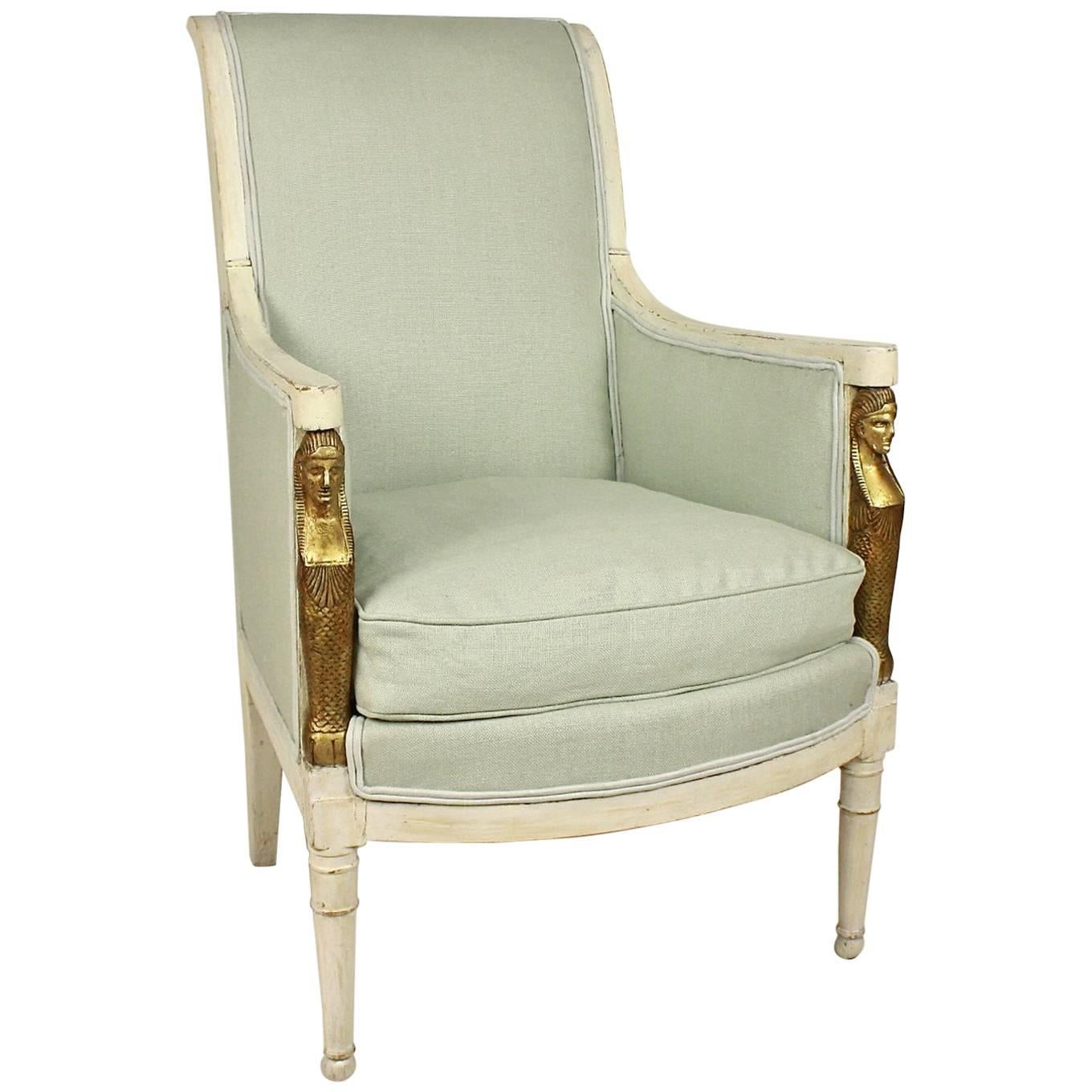 Empire Armchair or Bergere in the Manner of Jacob Frères at 1stDibs ...