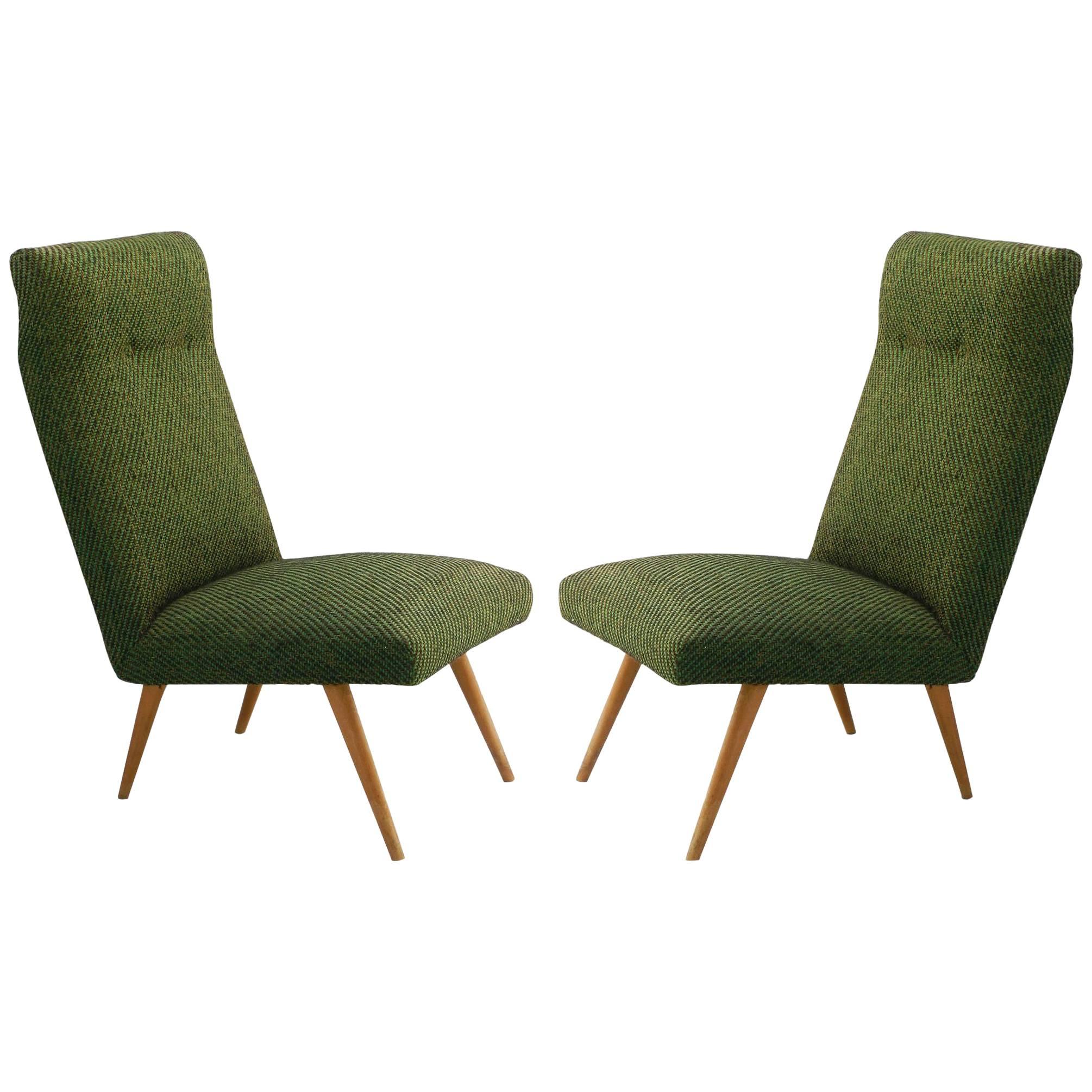 Pair of Low Slung German Constructivist Chairs at 1stDibs