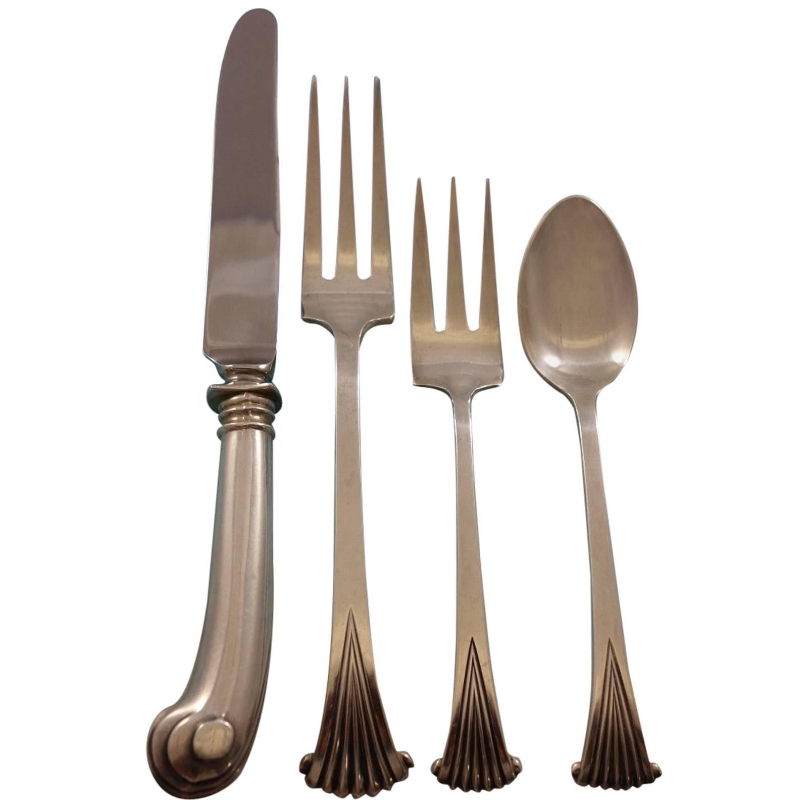 Onslow by Tuttle Sterling Silver Flatware Set Service 32 Pieces LBJ ...