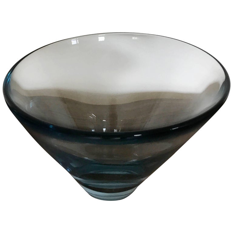 Holmegaard Glass Bowl, Designed by Per Lutken Denmark, 1960s at 1stDibs