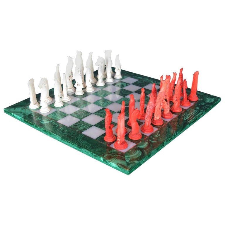 Malachite Chess Set at 1stDibs