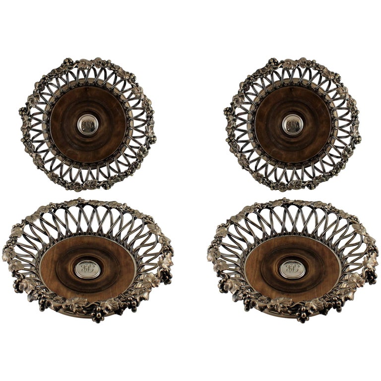 Set of Four Elkington Silver Plated Wine Coasters For Sale at 1stDibs ...