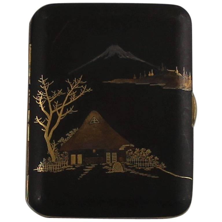 Japanese Komai Damascene Cigarette Case at 1stDibs