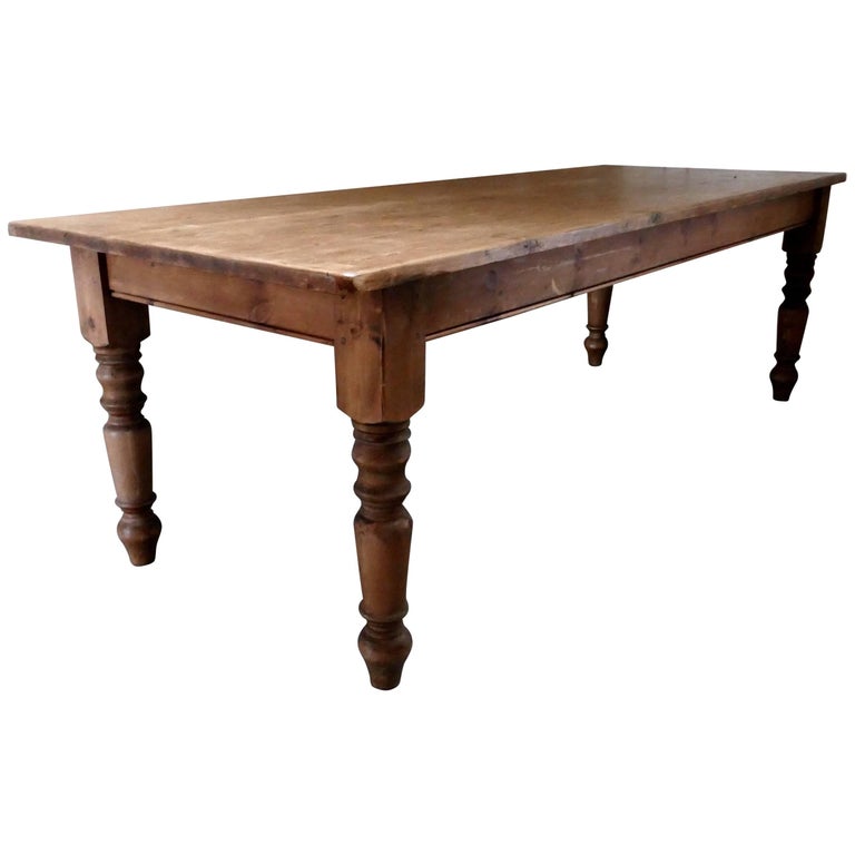 Large French Farmhouse Pine Table at 1stDibs