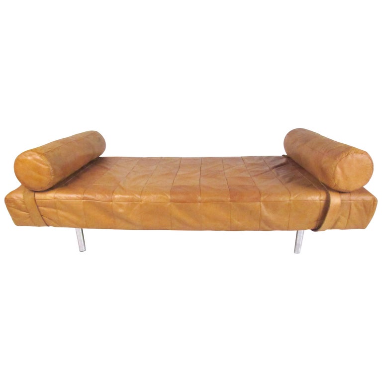 Mid-Century Modern Patchwork Leather Daybed by Stendig at 1stDibs
