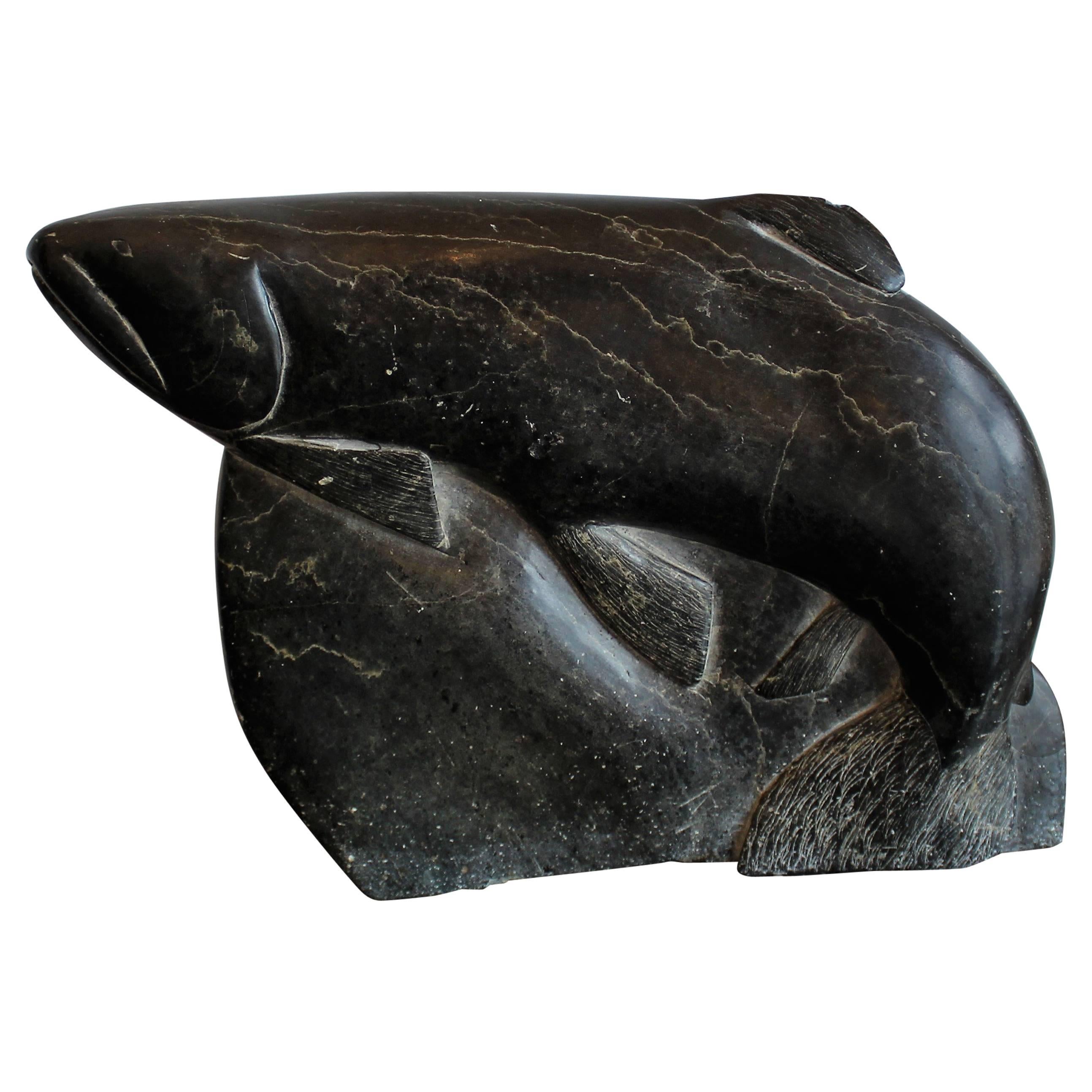 1970's Inuit Eskimo Soapstone carving of a Native American For Sale at ...