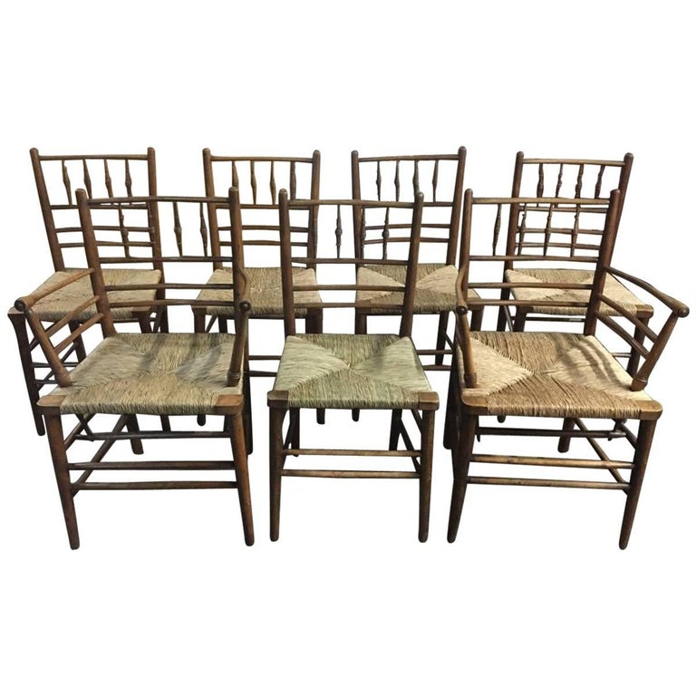 Morris and Co, Philip Webb Attributed, Six Classic Arts and Crafts ...