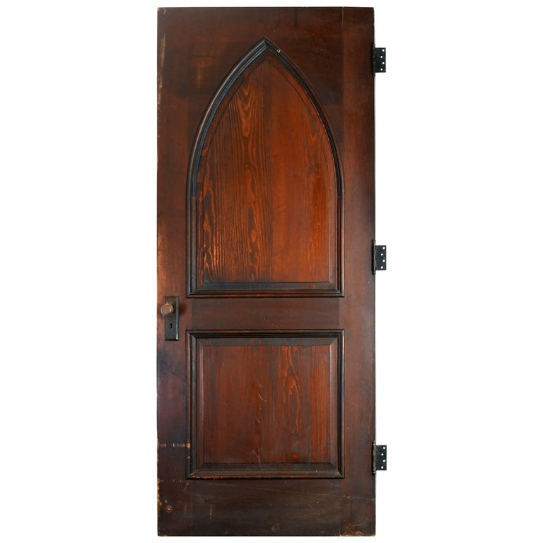 Gothic Oak Arched Door at 1stDibs