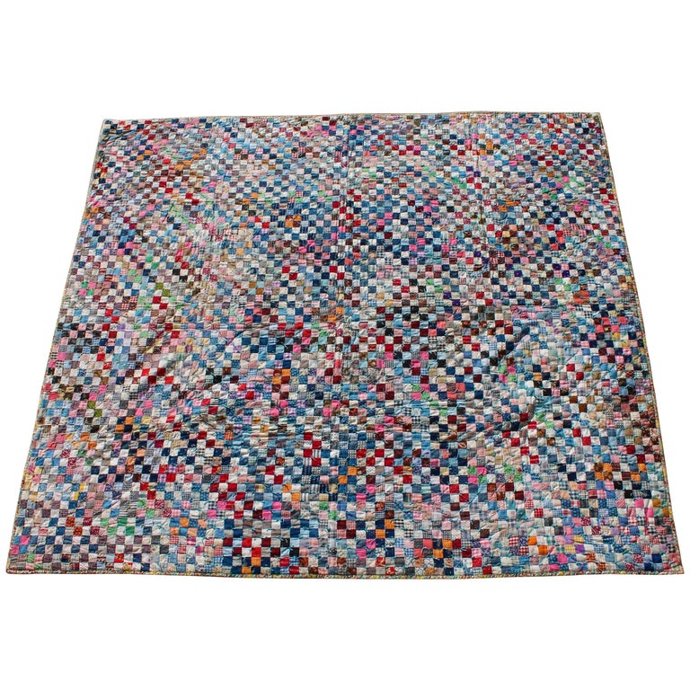 Quilt in Postage Stamp Pattern / 3000 Pieces at 1stDibs