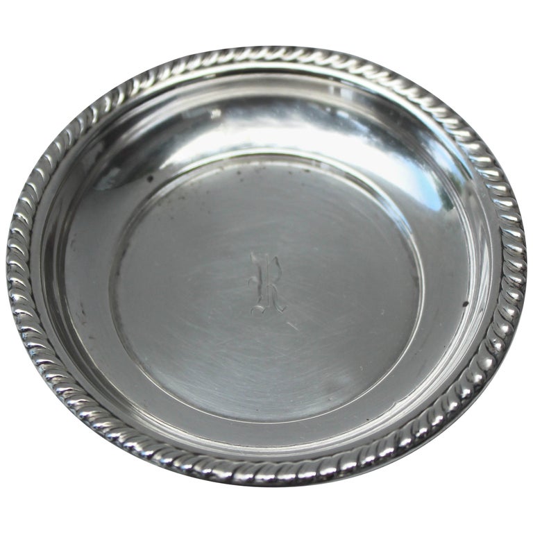 Small Sterling Pin Dish For Sale at 1stDibs