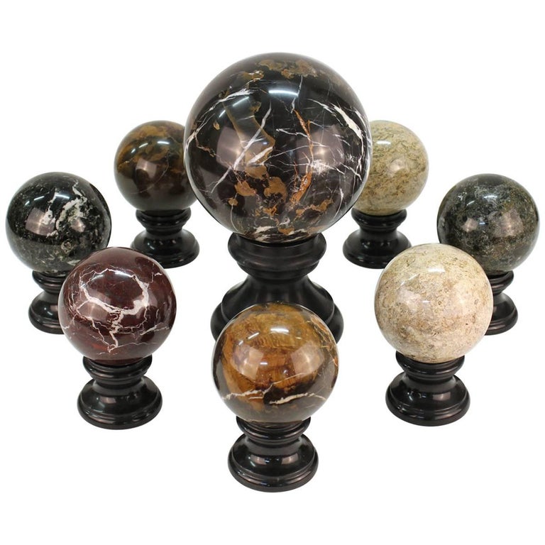 Set of Stone and Marble Balls For Sale at 1stDibs