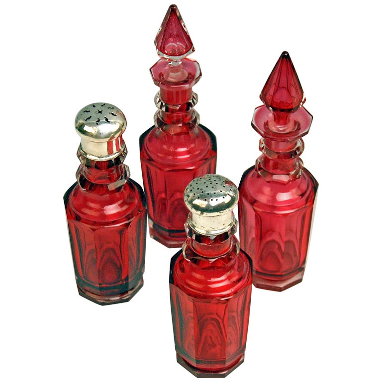 Red Glass Bottle