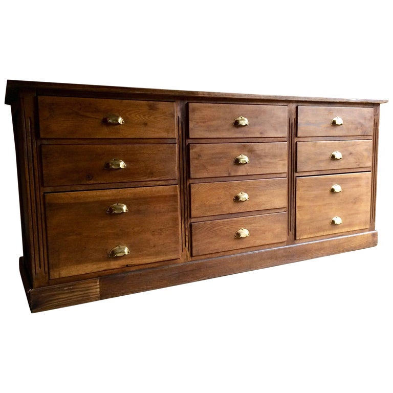 Antique Victorian 19th Century Oak Haberdashery Shop Counter Cabinet at ...