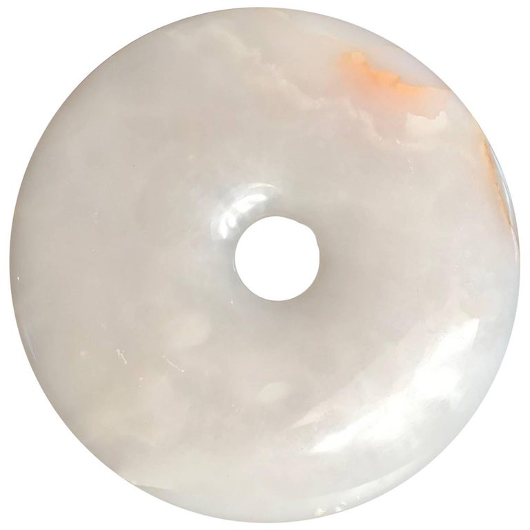 Handcrafted Translucent Heavenly White Stone Bi Display Indoors or In ...