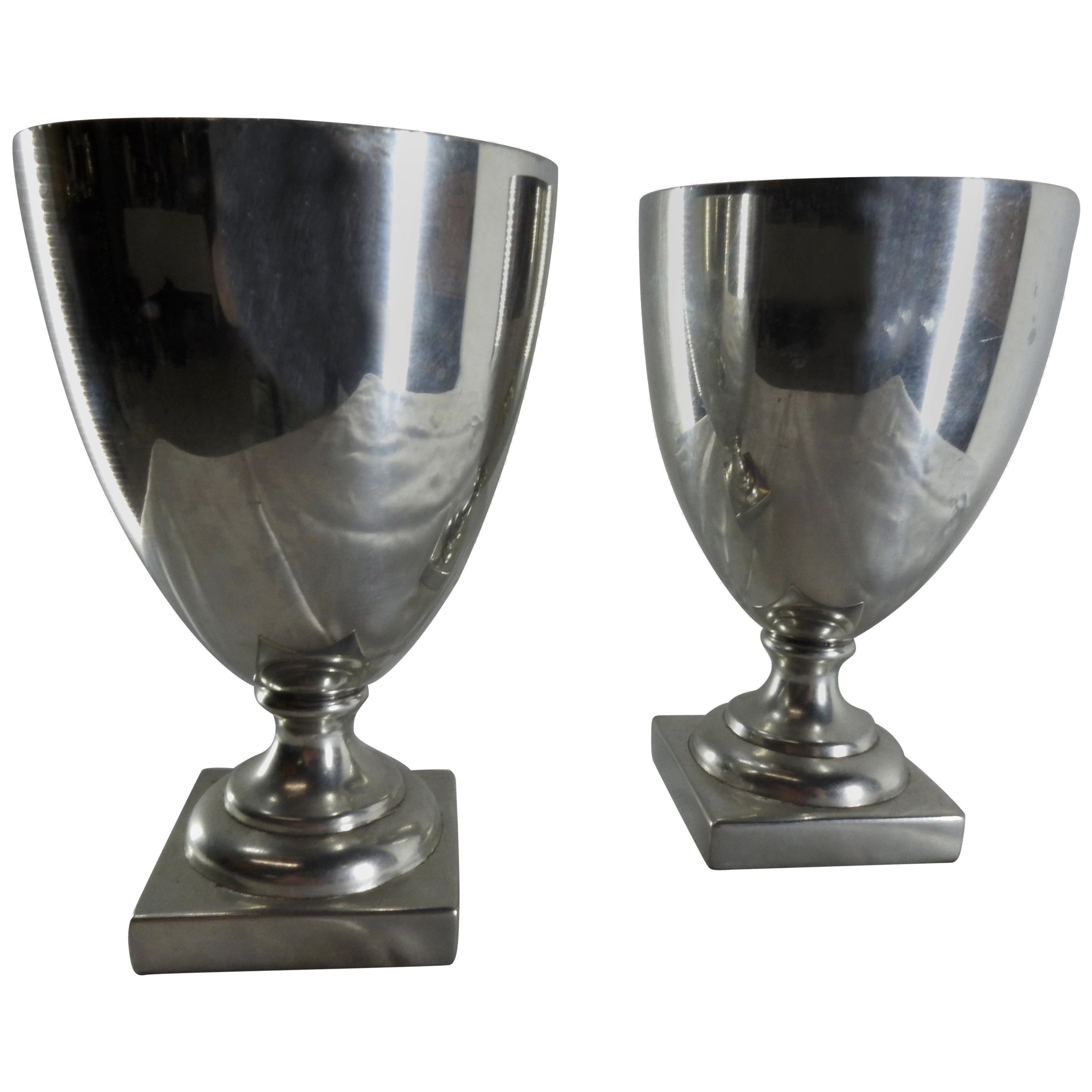 6 Vintage Pewter animal heads Cups/Stirrup Cups. at 1stDibs
