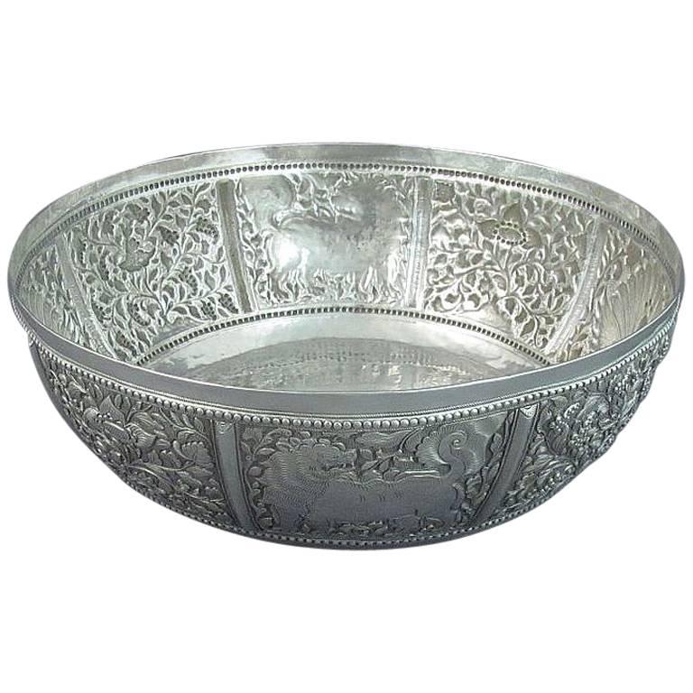 Indian Silver Bowl For Sale at 1stDibs