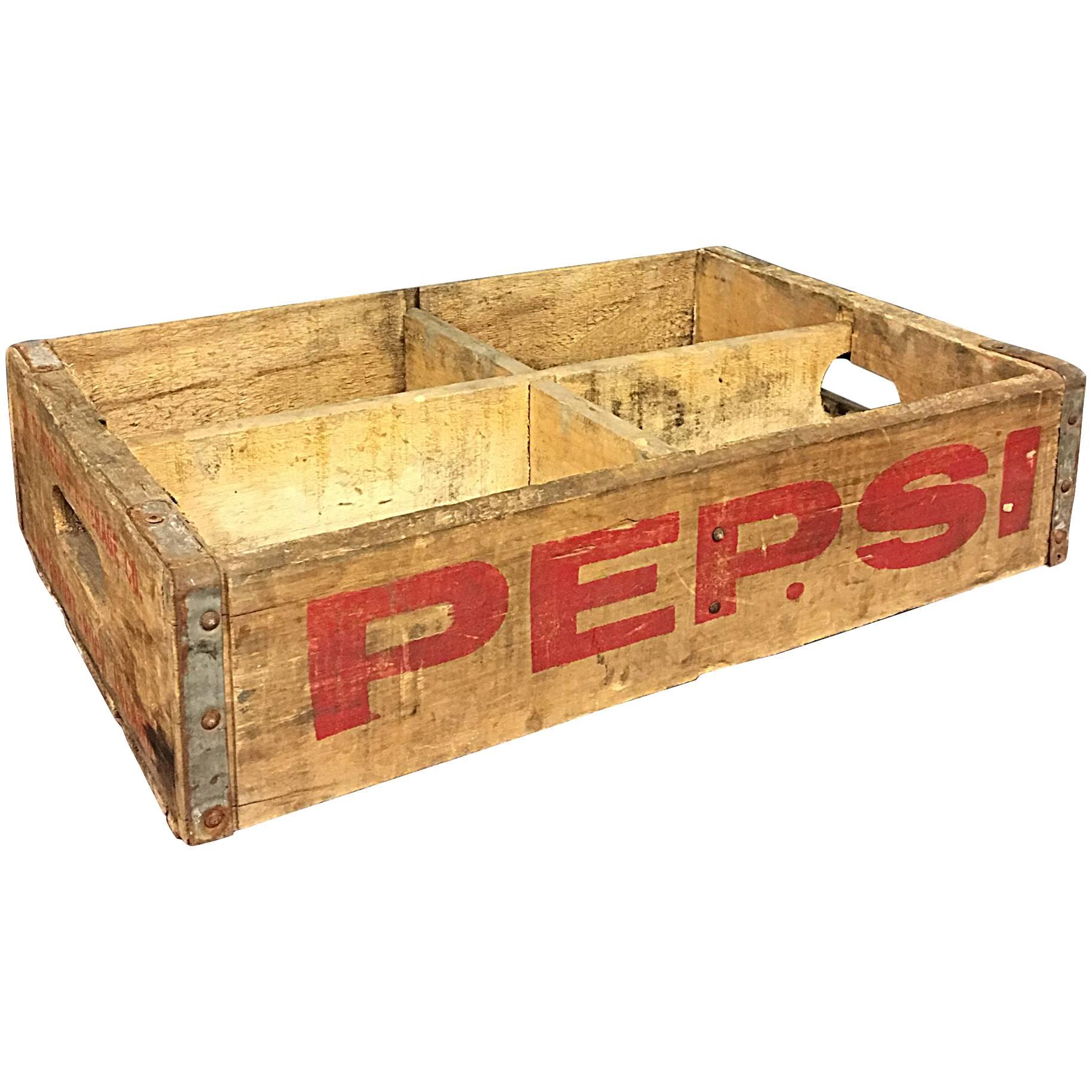 Pepsi Wooden Crate - For Sale on 1stDibs