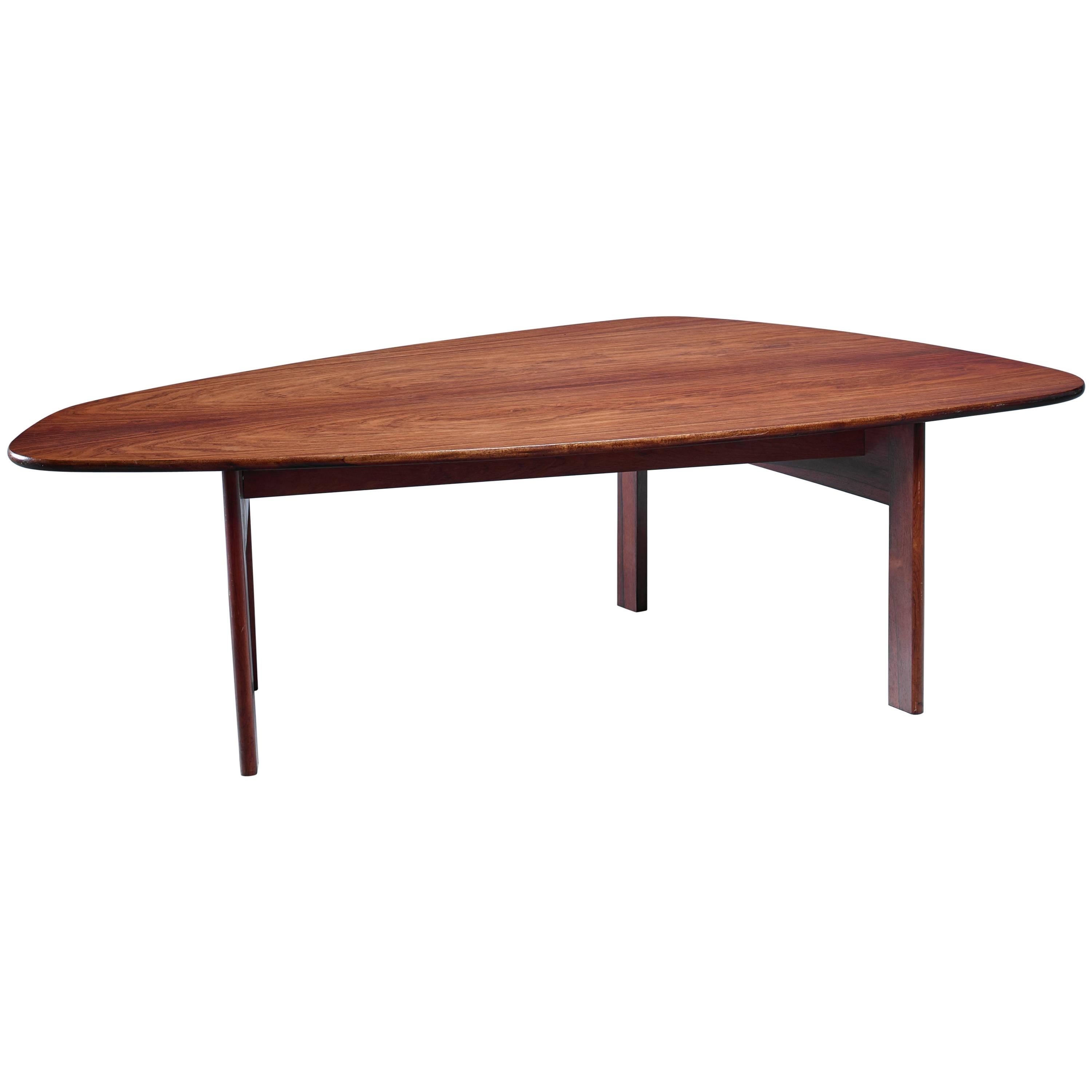 Bleached Redwood Free-Form Coffee Table at 1stDibs
