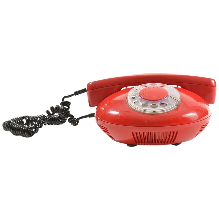 Rare Red Tesla Phone, 1982 at 1stDibs