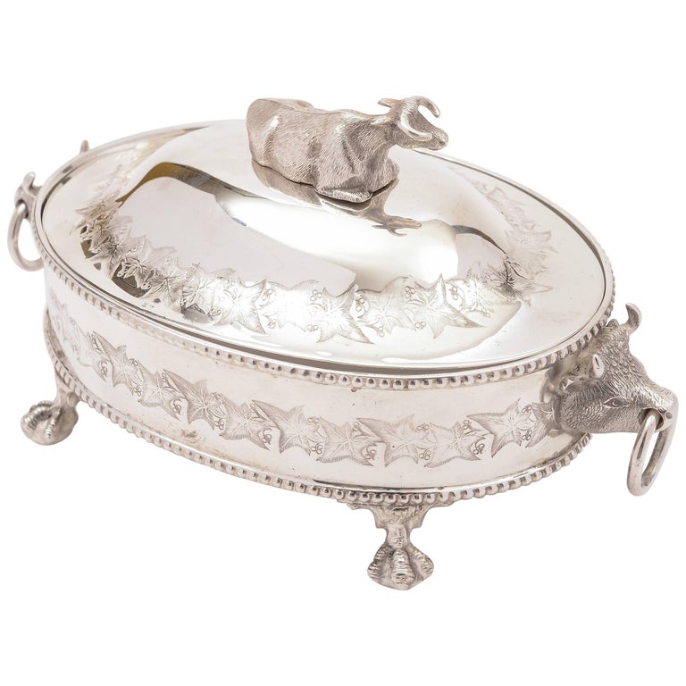 Victorian Silver Plated Butter Dish, circa 1890 at 1stDibs