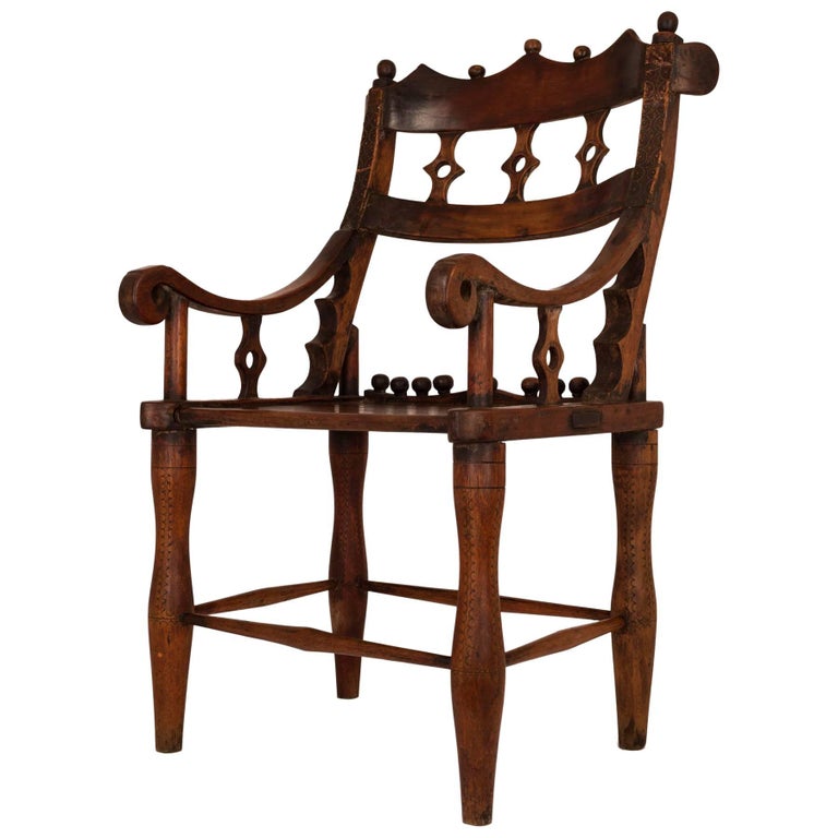Traditional Chiefs Chair by Malinke Tribe Extra Large For Sale at 1stDibs