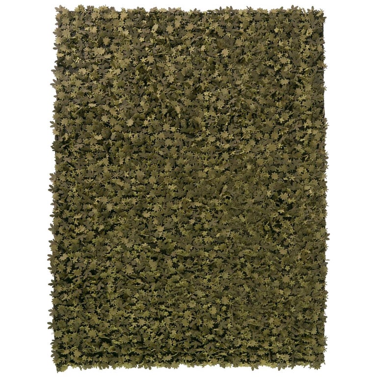 Field of Flowers Hand-Loomed Green Wool Felt Rug by Studio Tord Boontje ...