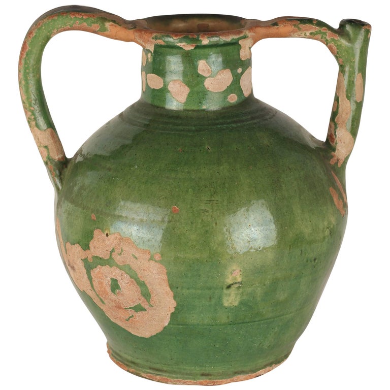 Boho Chic 19th Century Decorative Water Spout Handle Jug from Provencal ...