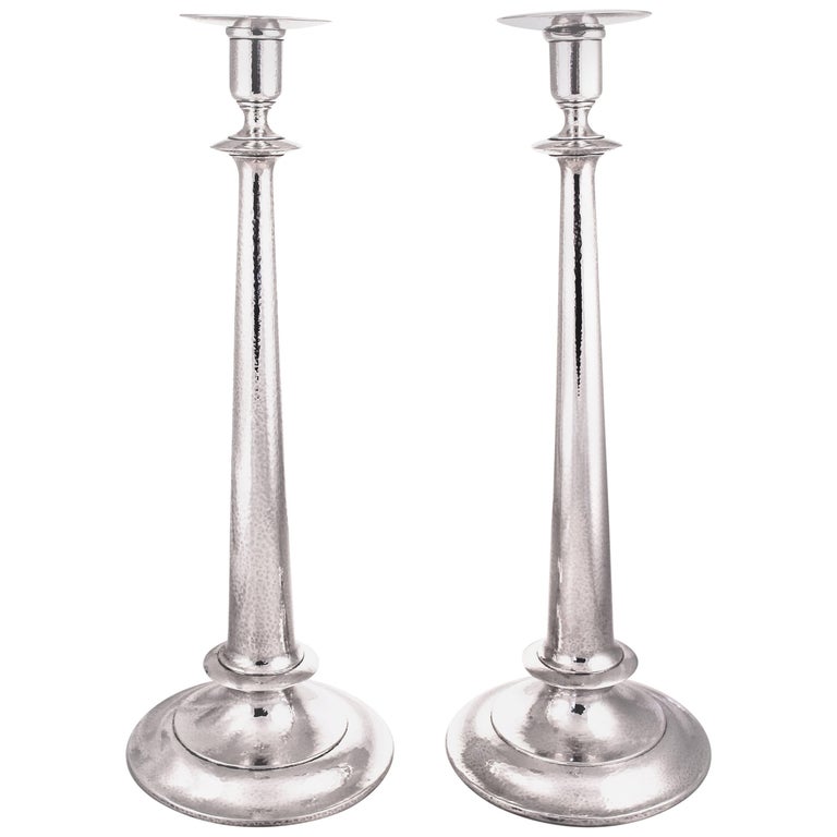 Hand-Hammered Gorham Candlesticks For Sale at 1stDibs