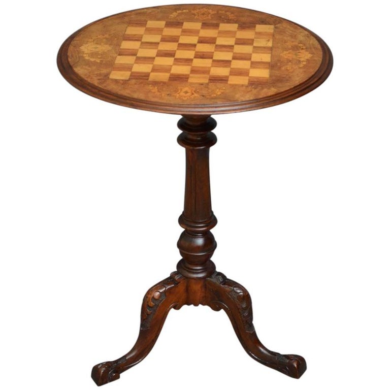 Victorian Games Table in Walnut at 1stDibs