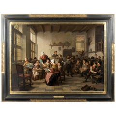 'The Music Hour' by Karl Schellbach, Carved Louis XVI Open Work ...